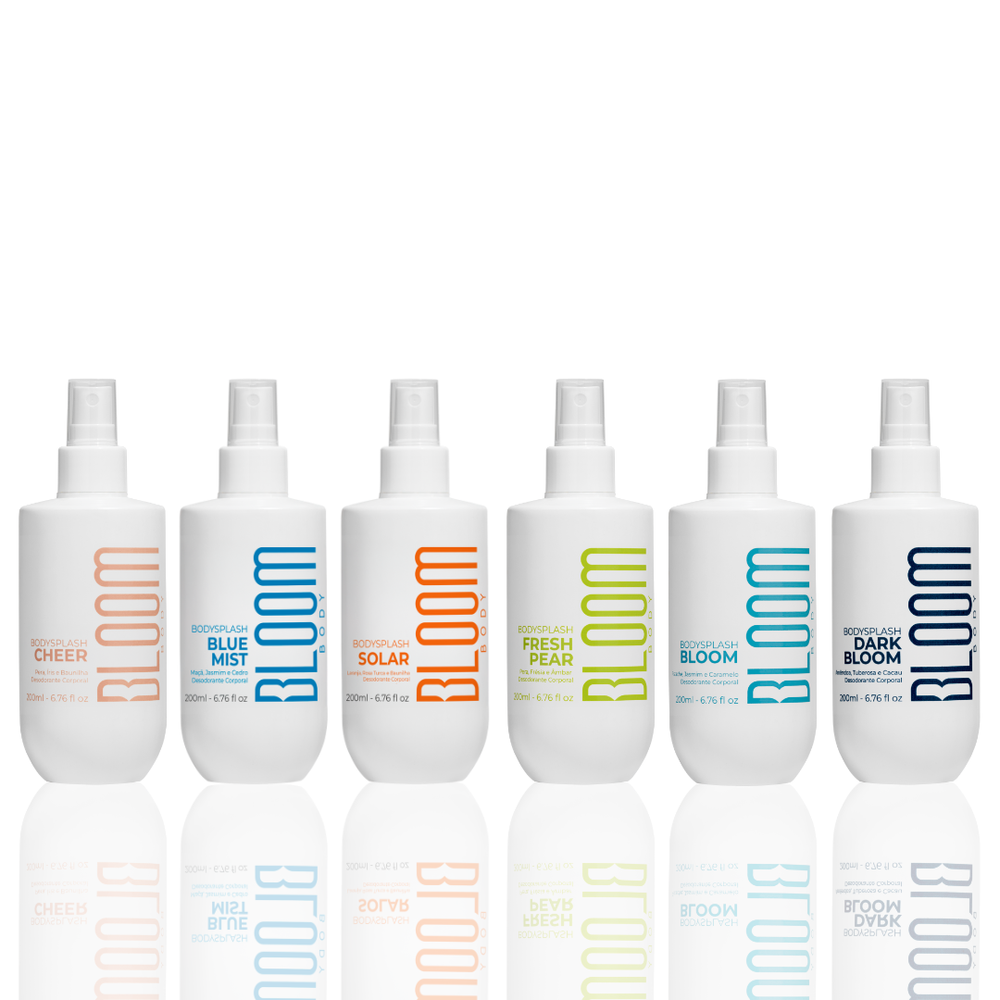 Kit 6 Body Splash Desodorante Colônia 200ml - Majesty, Solar, Blue Mist ...